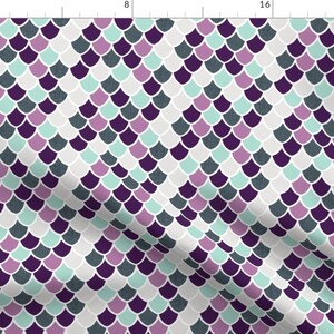 Mermaid Scales Fabric Purple Aqua Mermaid Scales // Small - Etsy