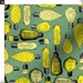 Vintage Fabric Light Bulb Pattern Green by B0rwear Retro Electricity ...