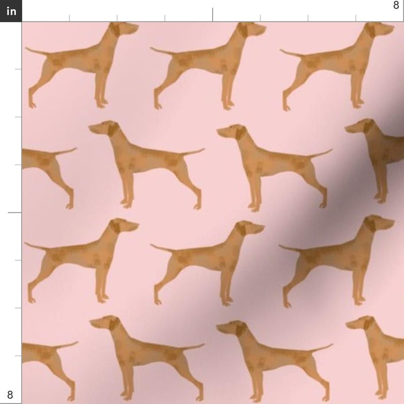 Pink Dog Fabric - Vizsla Dog Cute Dog Pet Vizslas Dog by Petfriendly ...