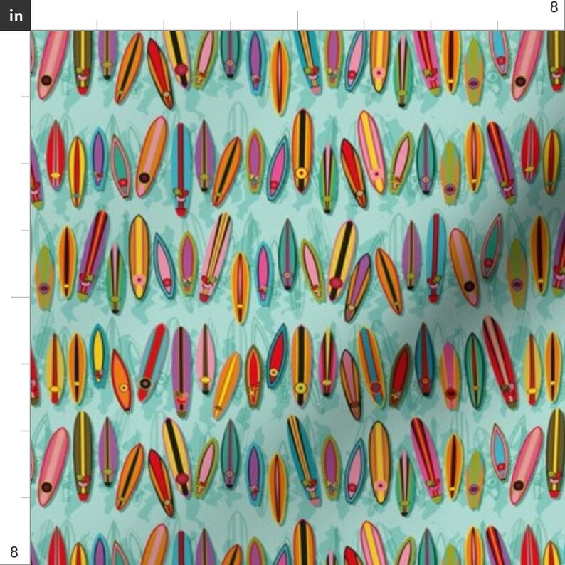 Surf Fabric Surf by Leventetladiscorde Surf Boards Ocean - Etsy