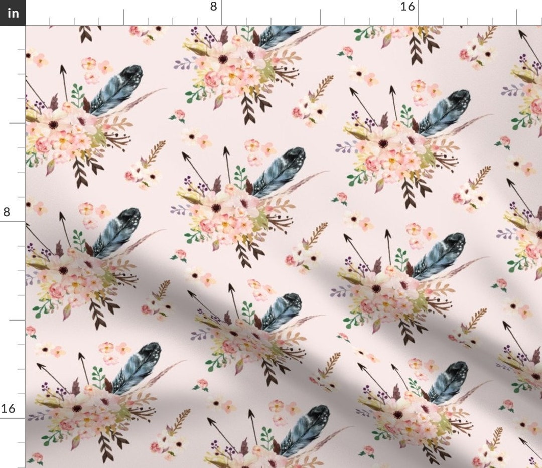 Bohemian Floral Fabric Boho Pink in Pink by Shopcabin Boho - Etsy