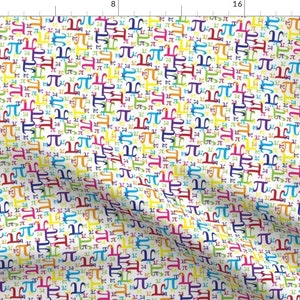 Pi Fabric Pieces of Pi small by Robyriker Rainbow - Etsy