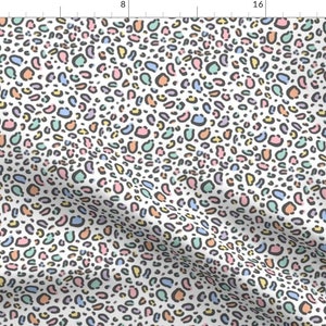 Animal Print Fabric Pastel Rainbow Leopard Print Fabric by - Etsy