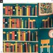 Mod Library Fabric in the Library by Kociara Retro Mod Books and Birds ...