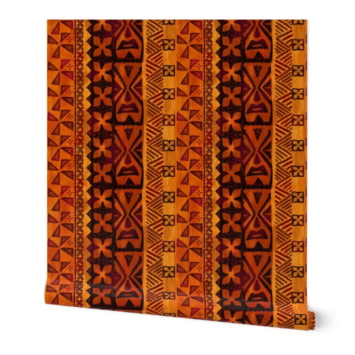 Tiki Tapa Wallpaper Tapa Flower by Woodyworld Tiki Tapa - Etsy