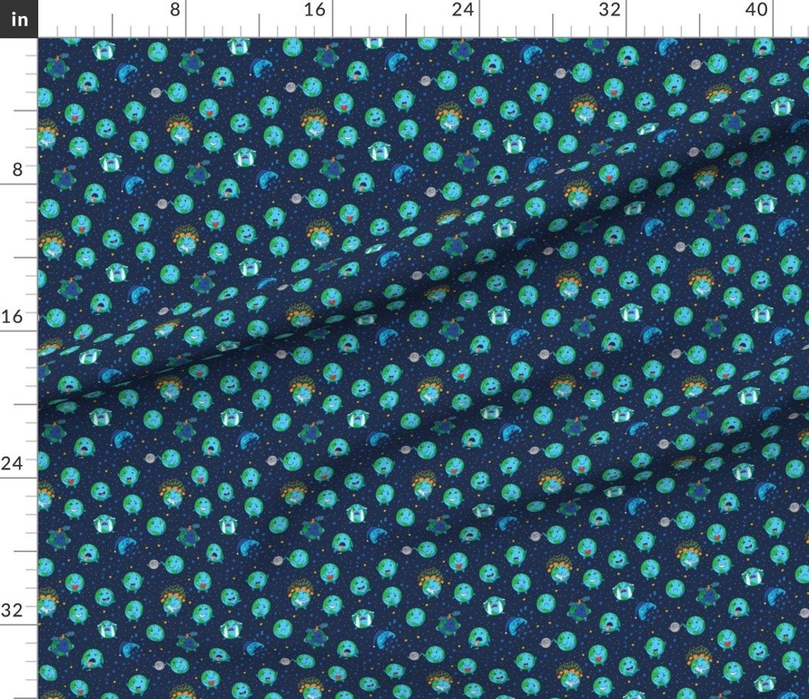 Planet Earth Fabric Earth Globes by Penguinhouse Earth | Etsy