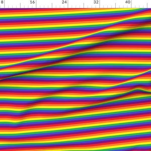 Rainbow Pride Striped Fabric Rainbow Pride Stripes by ...