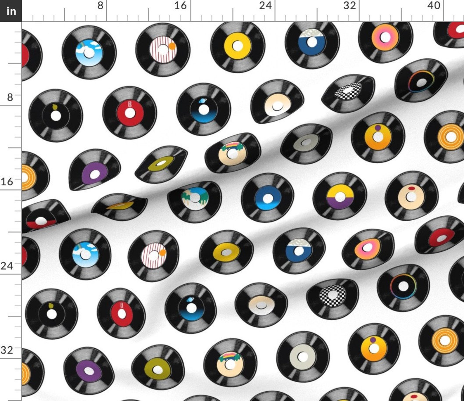 Vinyl Record Fabric Stars on 45 maxi Singles Records - Etsy