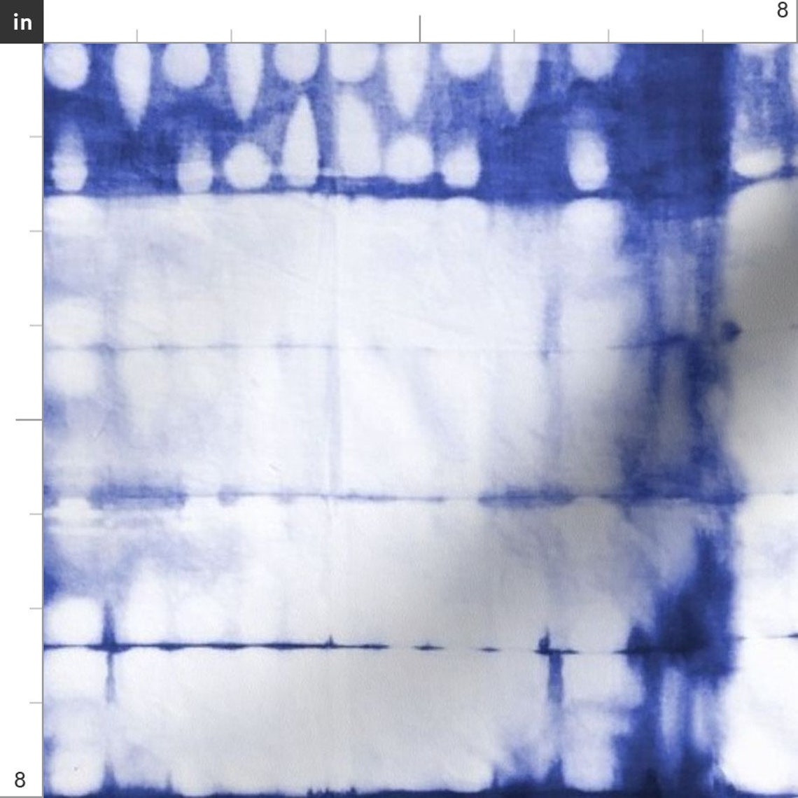 Shibori Blue Illustration Watercolor Fabric Indigo Shibori - Etsy