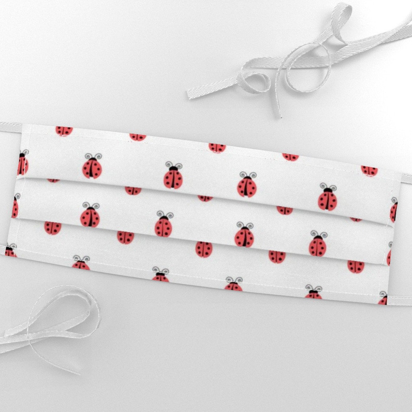 Ladybug Fabric Ladybug Red on White by Littlearrowdesign | Etsy