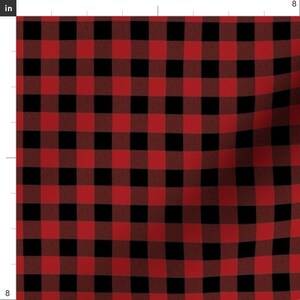 Buffalo Check Fabric - Tiny Buffalo Check Red and Black by Sugarfresh ...