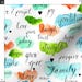 Watercolor Quote Words Fabric - Family Values Watercolor by Mjmstudio ...