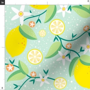 Lemon Fabric Lemon Tree in Green by Heleenvanbuul Modern Kitchen Decor ...