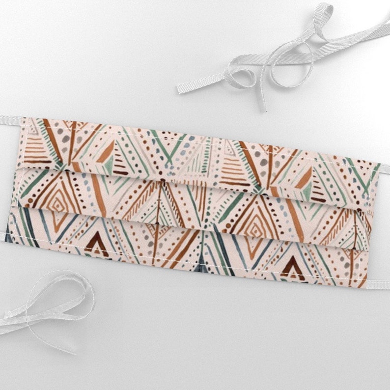 Peach Diamond Pattern Fabric Boho Diamond-vintage Peach by | Etsy