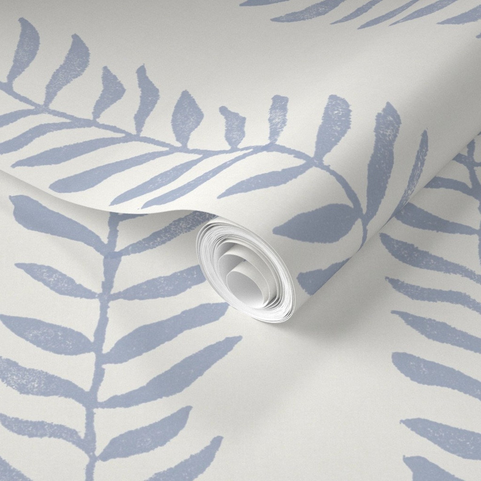 Blue Vines Wallpaper Leaf Pattern Vertical by Forests Blue - Etsy