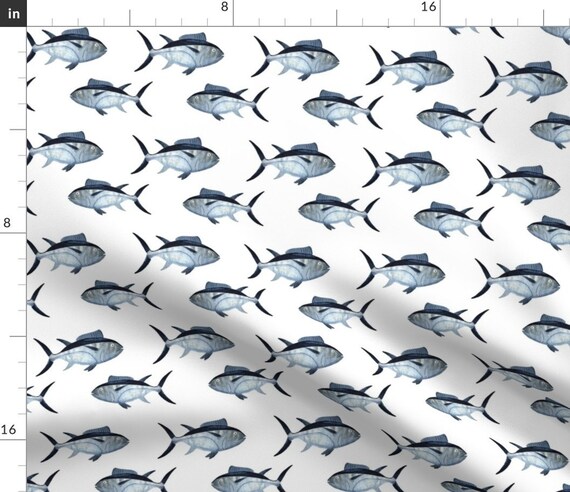 Tuna Fish Fabric Bluefin Tuna by Arwenartanddesign - Etsy