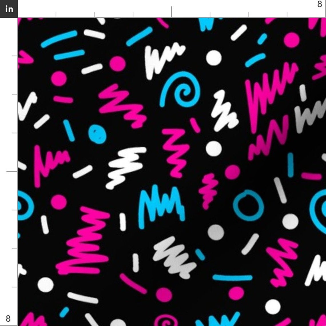 Memphis Fabric Memphis New by Charlottewinter Memphis 90s | Etsy