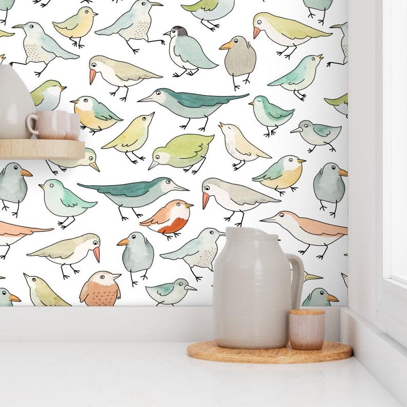 Bird Wallpaper - Birds Outside My Window by Johannak - Bird Nursery ...