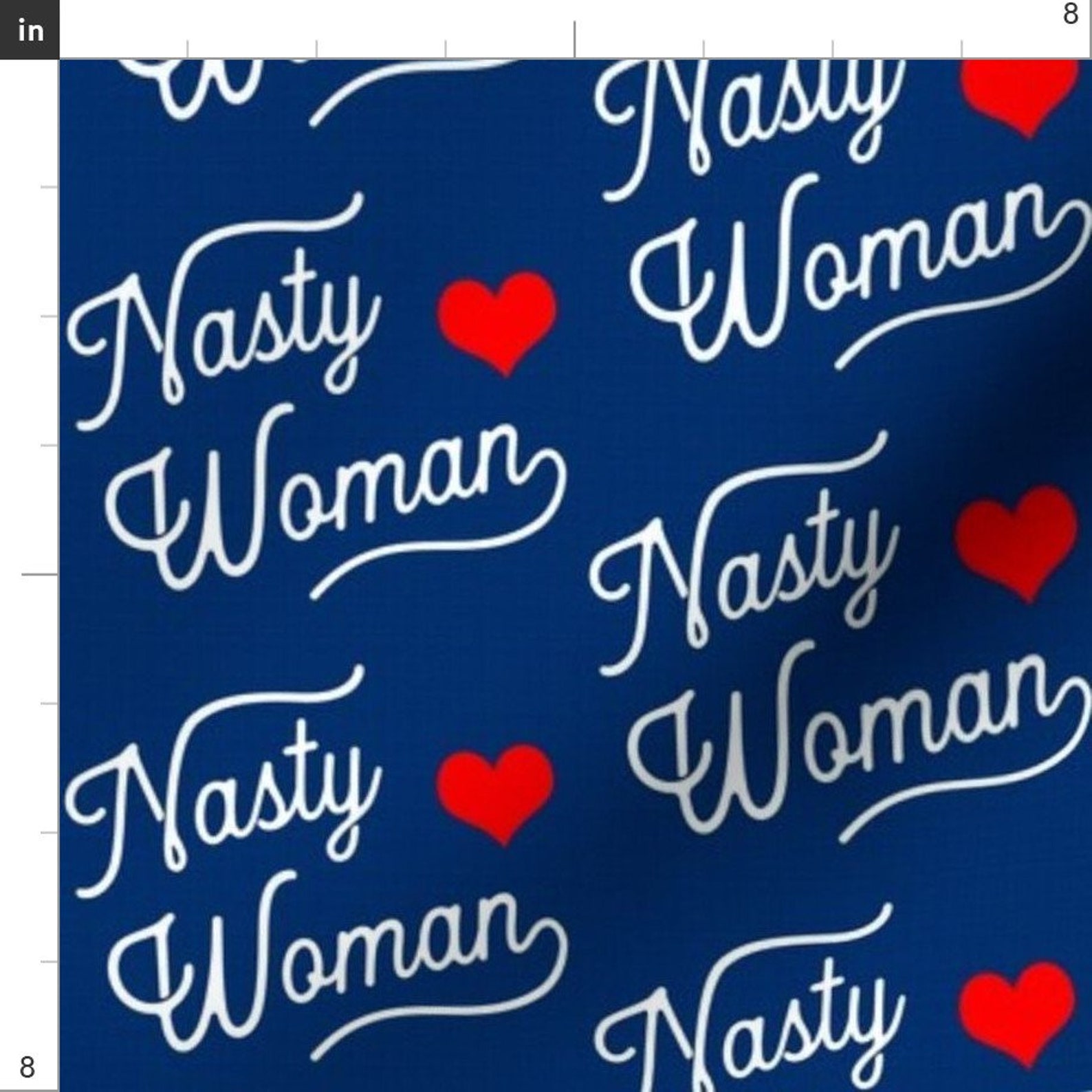Navy Feminist Fabric Nasty Woman by Brainsarepretty Womens - Etsy