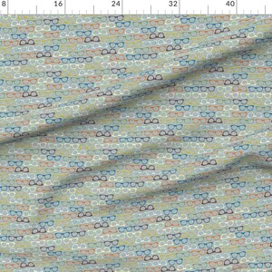 Spec-tacular Glasses Fabric by Nadia Hassan - Colorful Glasses Fabric ...