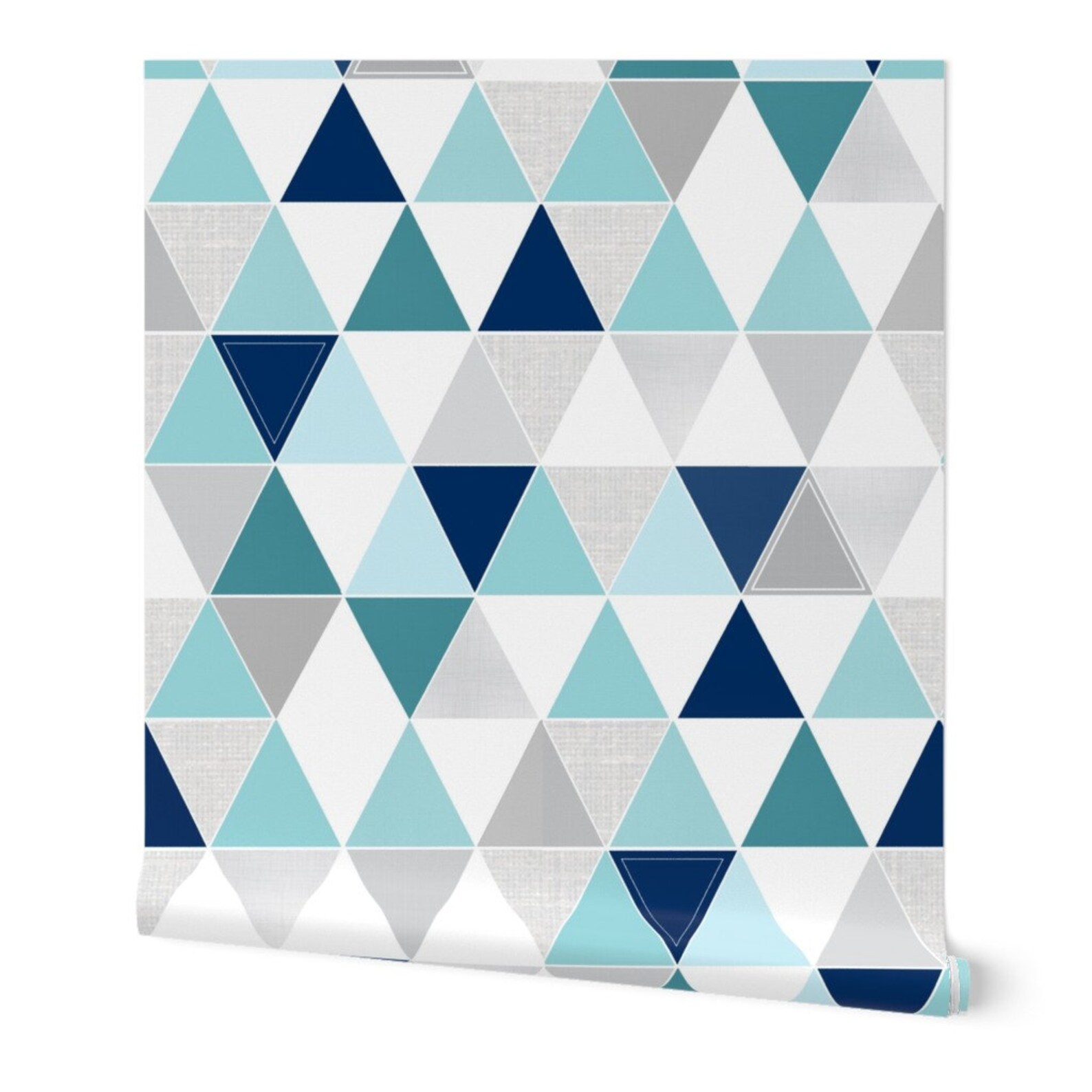 Triangle Wallpaper Turquoise Sketch Triangles by Tycdesignco - Etsy