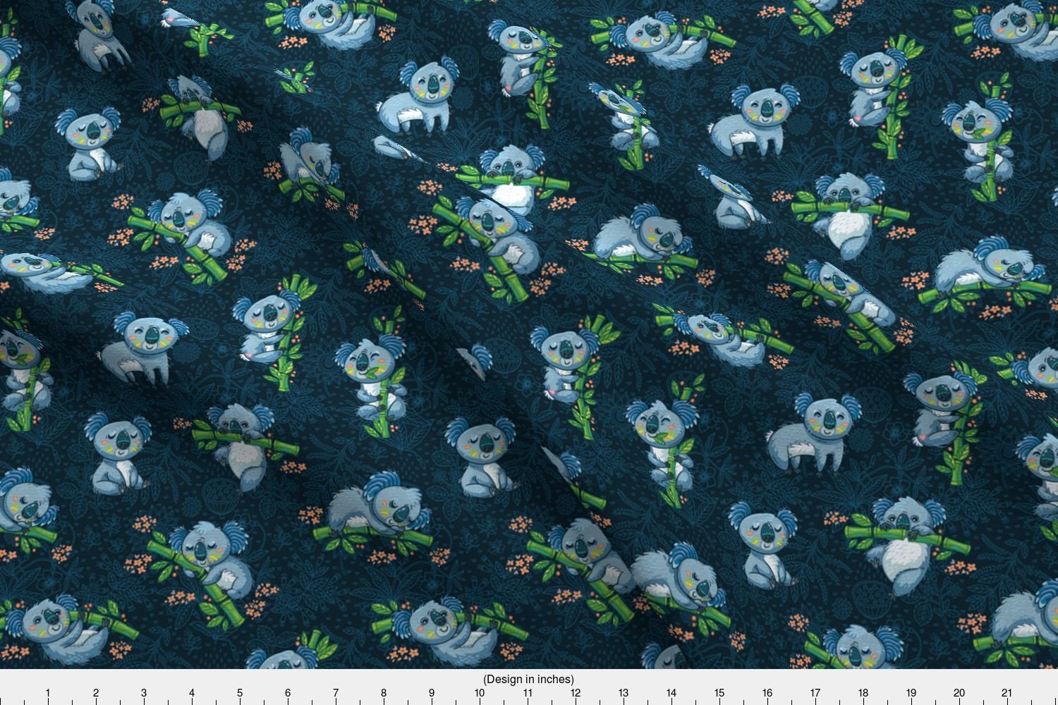 Koala Bear Fabric Koalas Forest By Penguinhouse Koala | Etsy