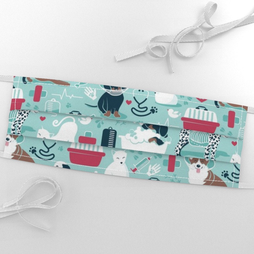 Vet Fabric Vet Medicine Happy and Healthy Friends Small - Etsy