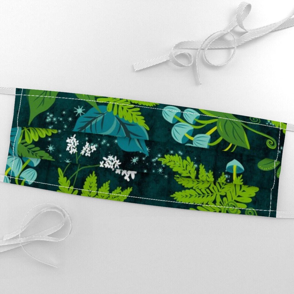 Leaves & Ferns Fabric Magic Forest by Heatherdutton Nature | Etsy