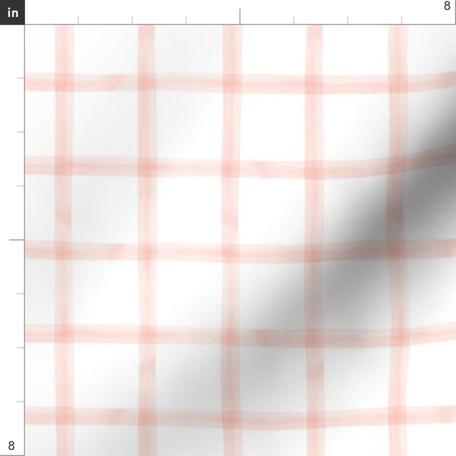 Pink and White Plaid Fabric Watercolor Window Pane Plaid - Etsy
