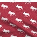 Moose Fabric Moose on Red by Littlearrowdesign Happy Camper Woodland ...