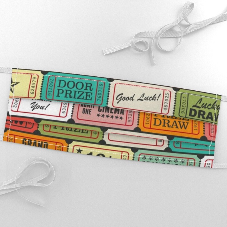 Ticket Fabric Winning Ticket by Cynthiafrenette Retro | Etsy