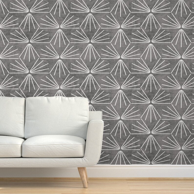 Texture Wallpaper Sun Tile Cement by Holli Zollinger Gray - Etsy