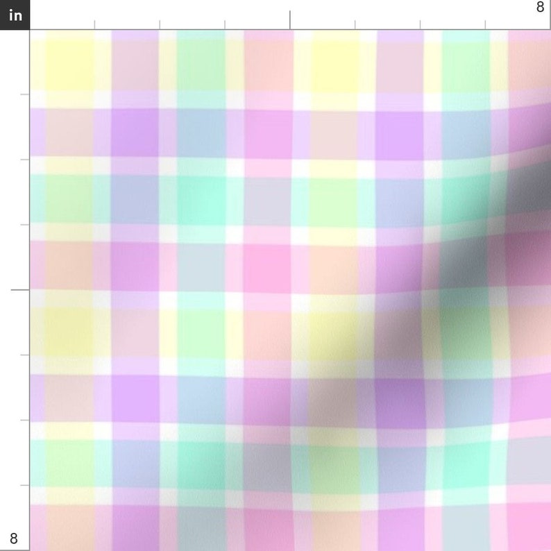 Pastel Plaid Fabric Pastel Homespun Look Plaid by Magic - Etsy