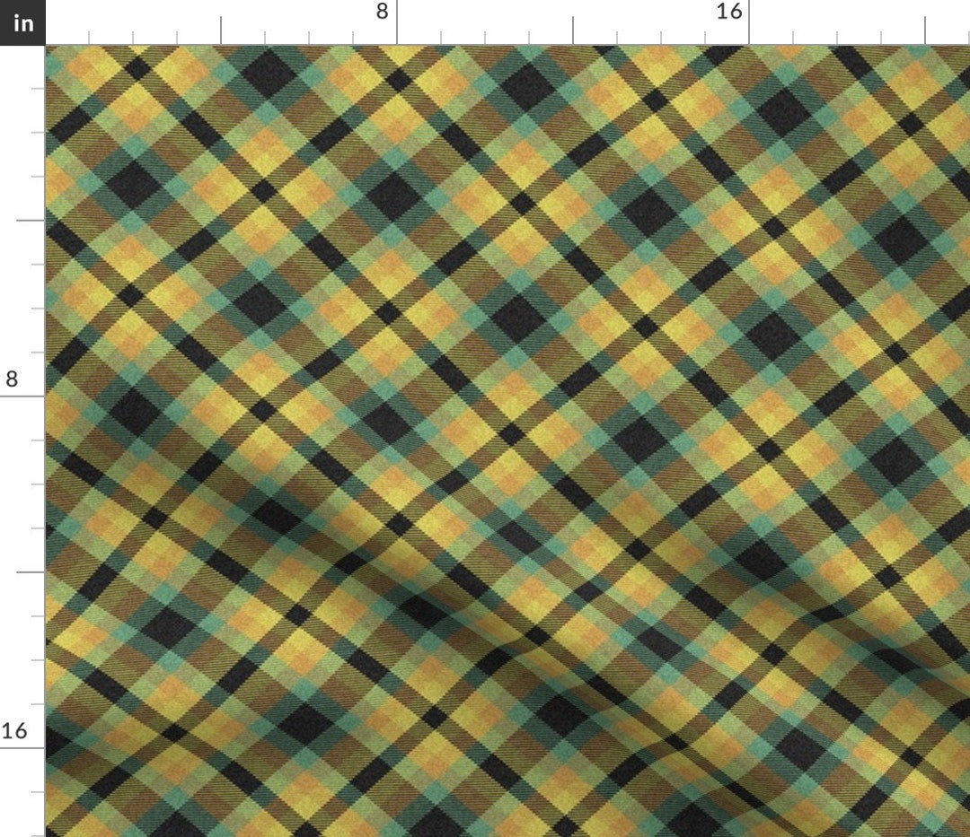 Plaid Fabric Autumn Woodland Plaid by Eclectic House Plaid - Etsy