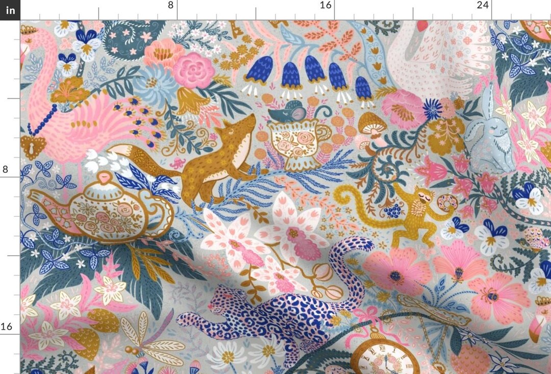 Fairy Tale Fabric - Tea Time at Wonderland by Helenpdesigns ...