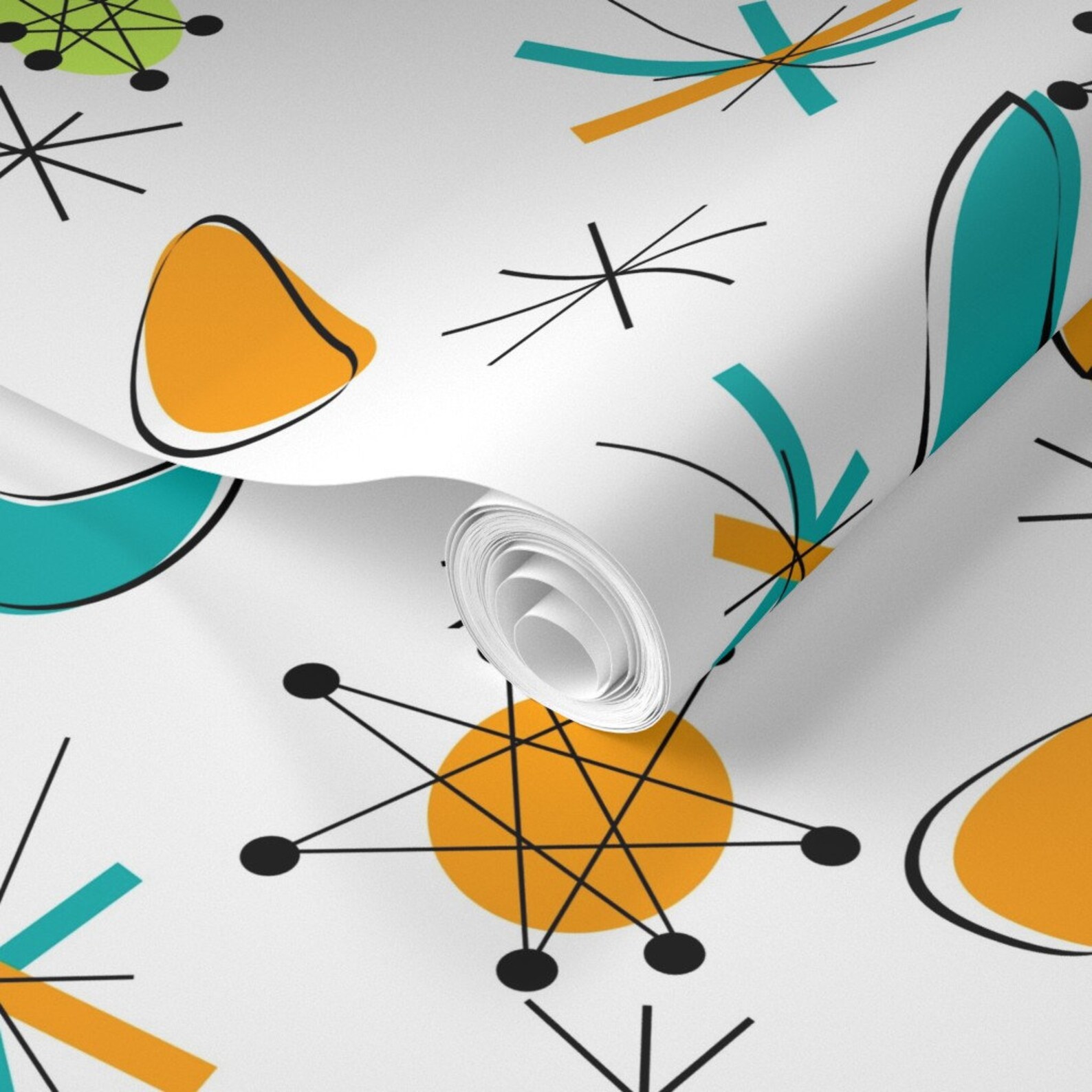 Mid Century Modern Wallpaper Atomic Era by Hot4tees Bgyahoo - Etsy