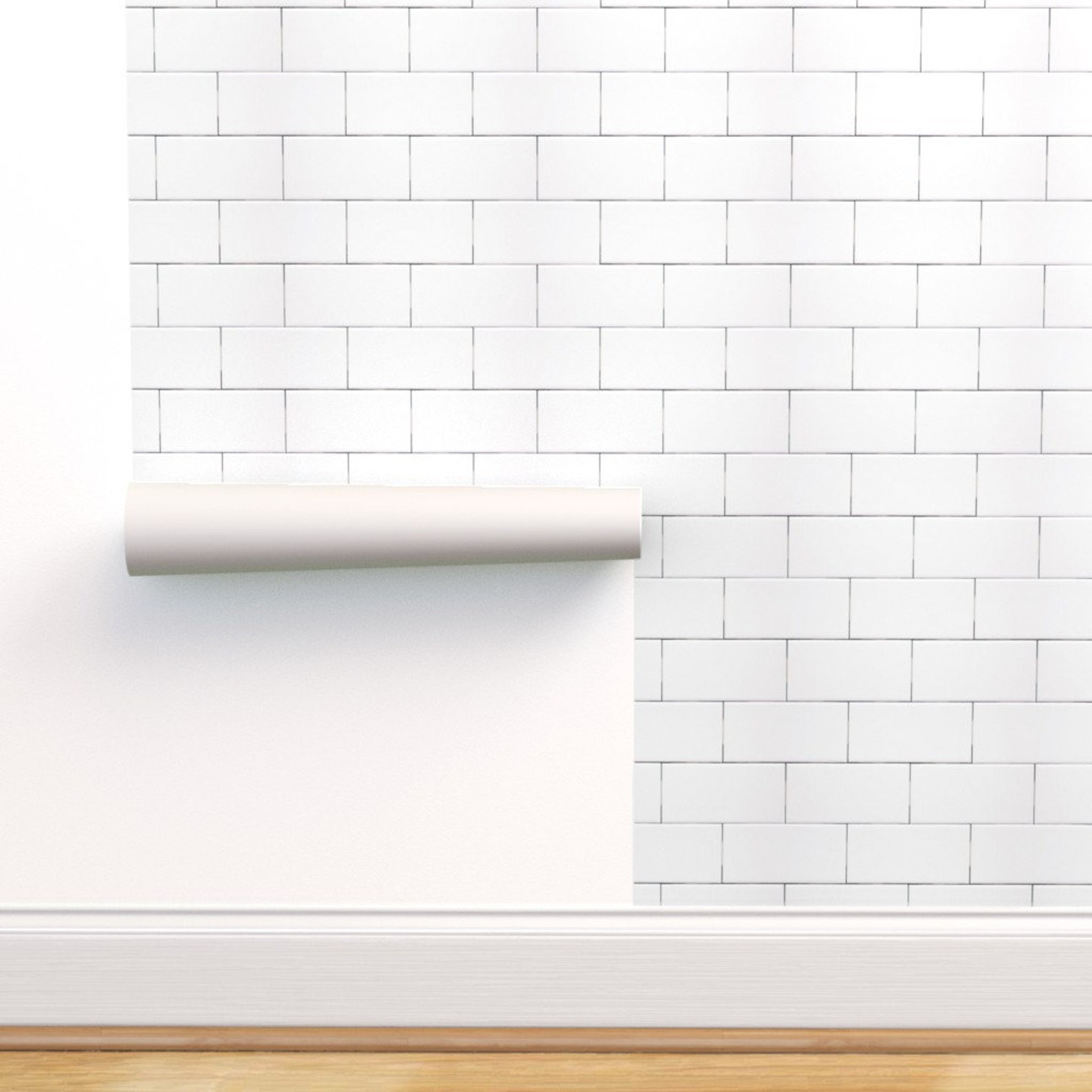 Subway Tile Wallpaper Subway Tile by Littlerhodydesign | Etsy