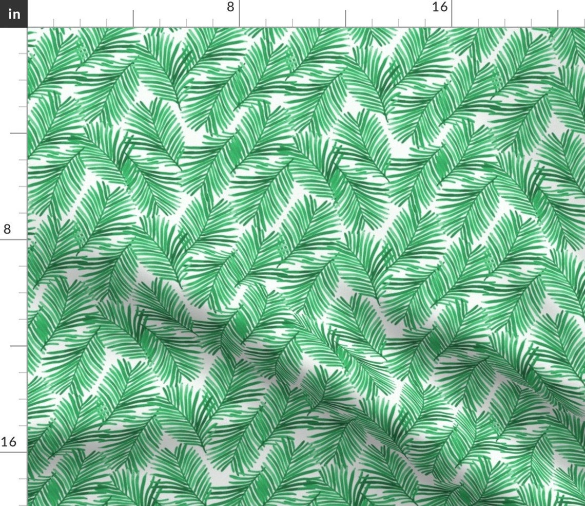 Palm Tree Fabric Tropical Palm Leaves Summer Tropic Exotic - Etsy