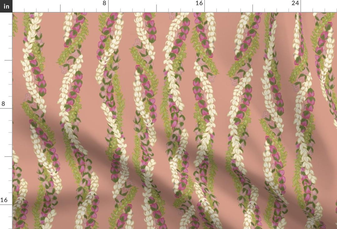 Tropical Floral Lei Fabric - Lei Making by Hnldesigns - Hawaiian ...
