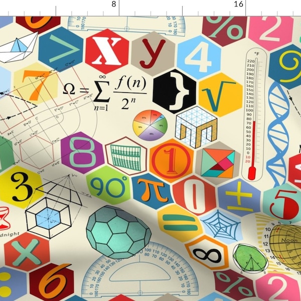 Math Fabric - Etsy
