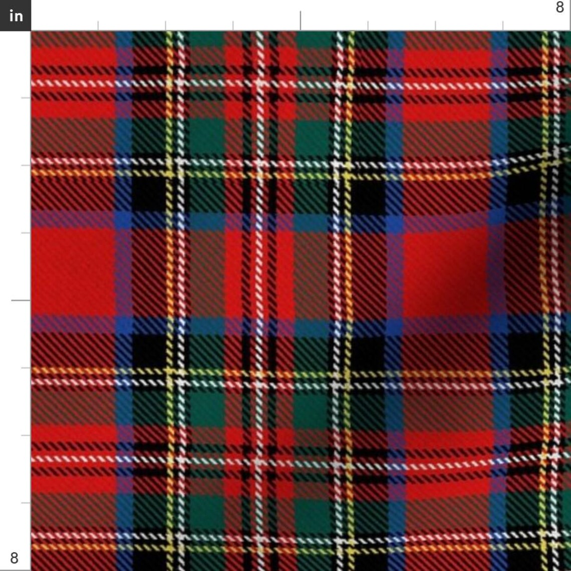 Red Plaid Fabric - Stuart Stewart Tartan Plaid by Laurawrightstudio ...