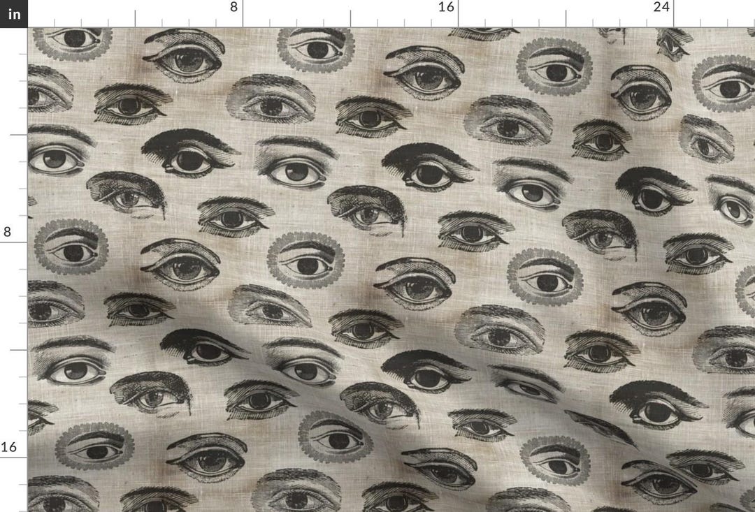 Spooky Eyes Fabric - Natural History Halloween by Holli_zollinger ...