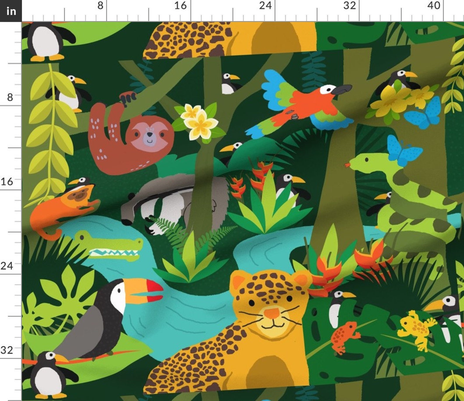 DIY Kid's Playmat Project - Rainforest Jungle Seek and Find Spoonflower ...