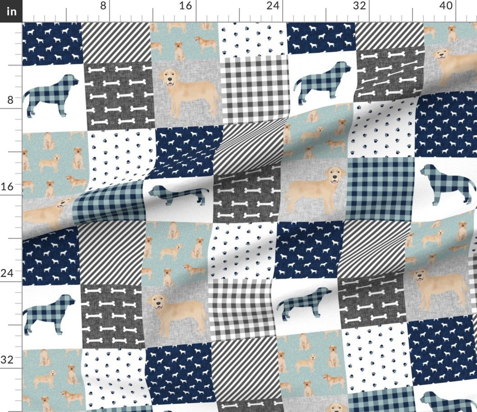 Yellow Lab Fabric Yellow Labrador Pet Quilt B Cheater Quilt - Etsy