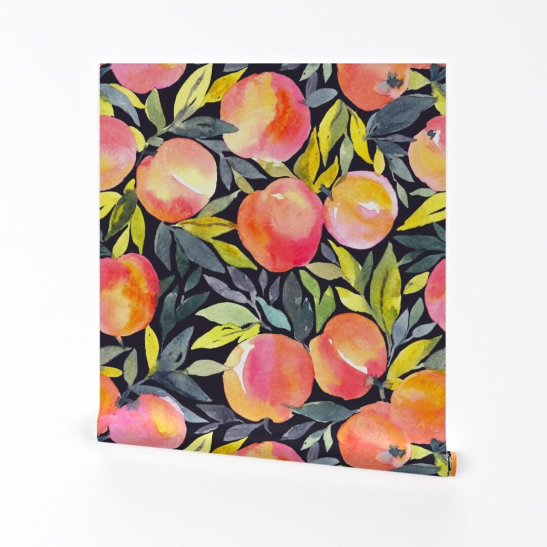 Watercolor Peaches Wallpaper - Fragrant Peaches by Alenkakarabanova ...