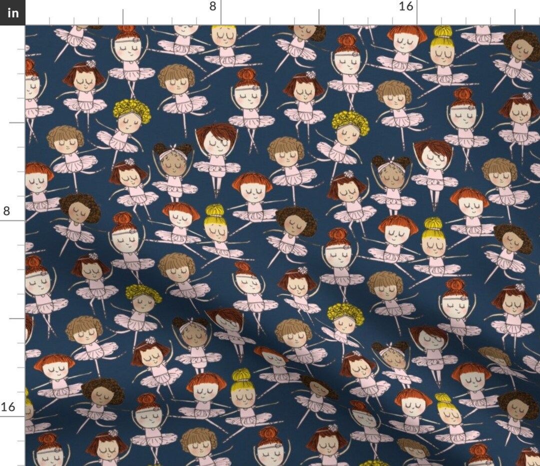 Ballet Fabric Ballerina Girls Sweet Kids Print Pink Ballet - Etsy