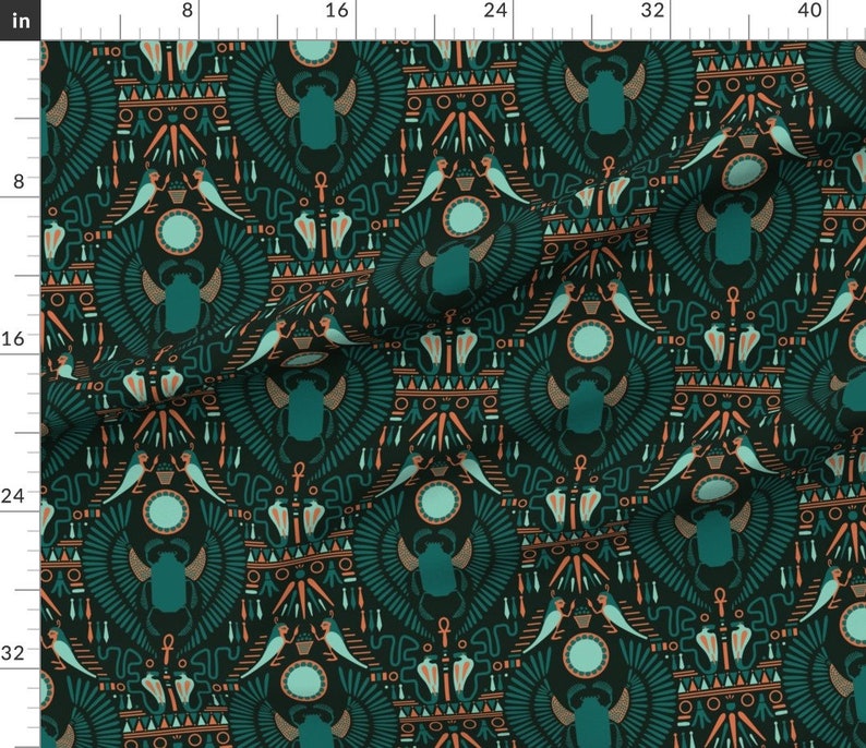 Scarab Fabric Scarab Talisman by Crafty Cuss Egyptian | Etsy