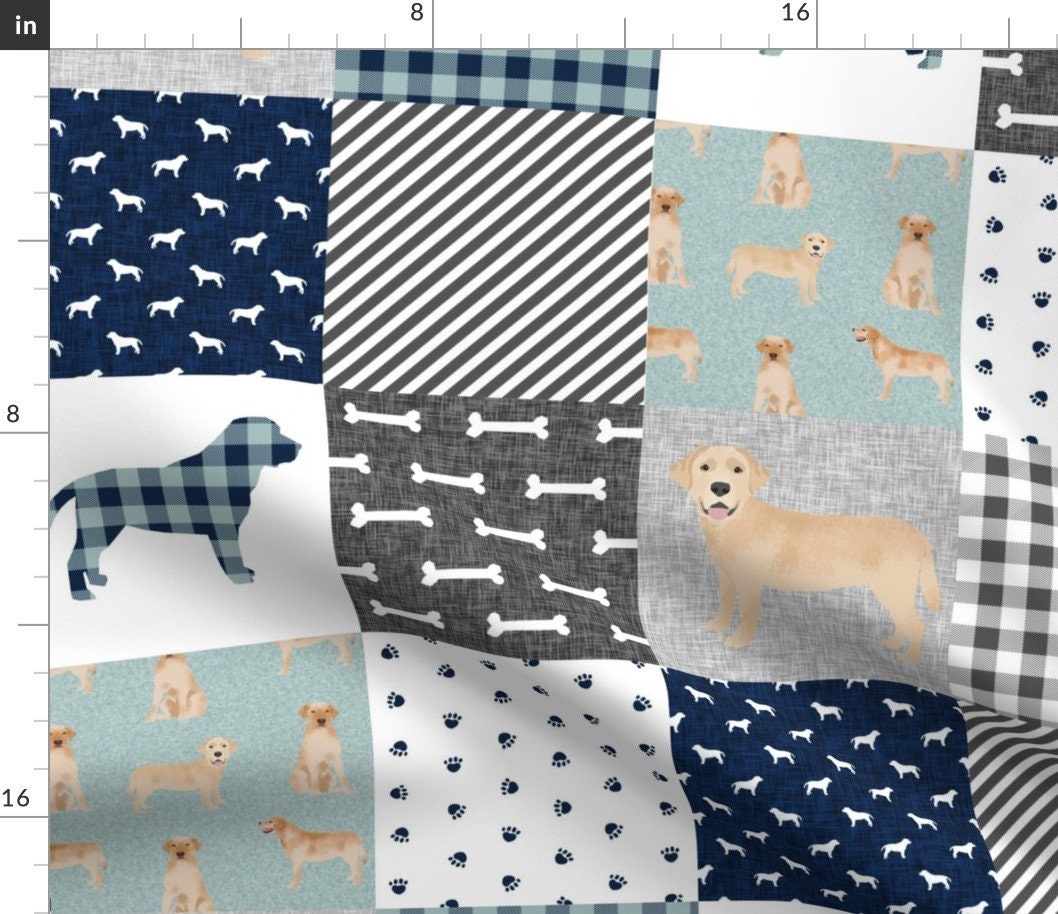 Yellow Lab Fabric Yellow Labrador Pet Quilt B Cheater Quilt | Etsy
