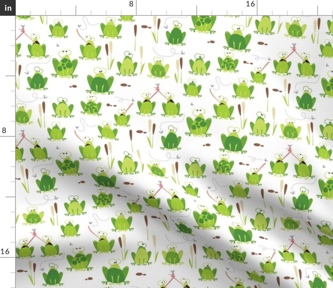 Green Fabric Army of Frogs by Mulberry_tree Animals Frog Kids Nursery ...