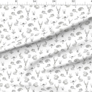 Hipster Woodland Animals Fabric Woodland Animals by - Etsy